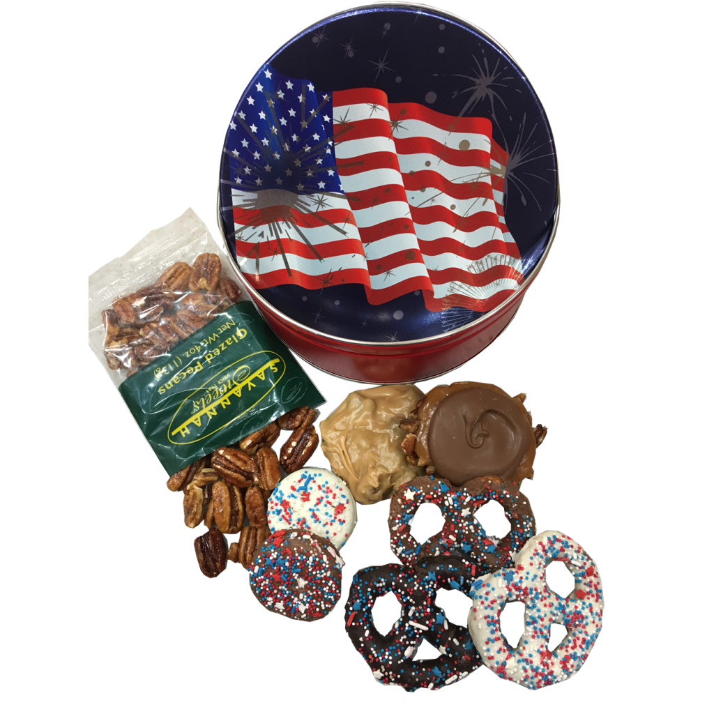 America Fireworks Gift Tin - Savannah Sweets Southern Candy, Savannah ...